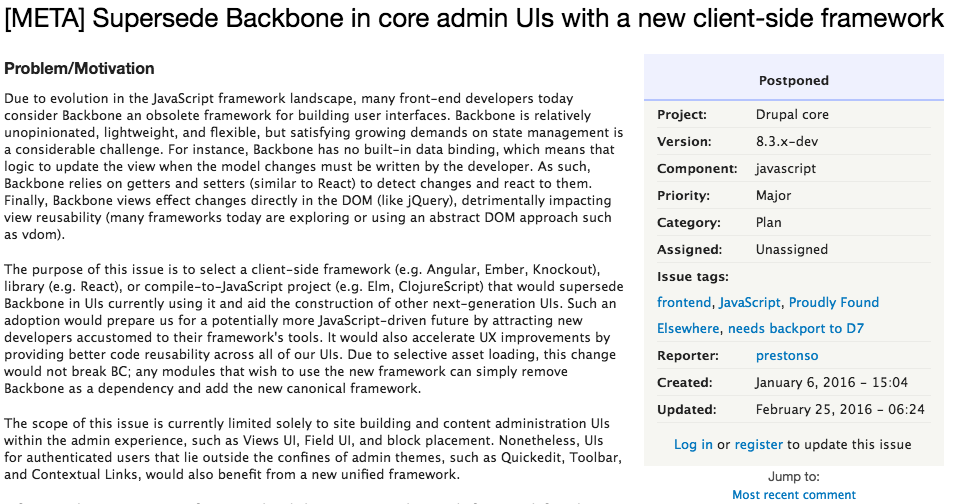 Does Drupal Needs A Javascript Framework In Core Attiks Blog